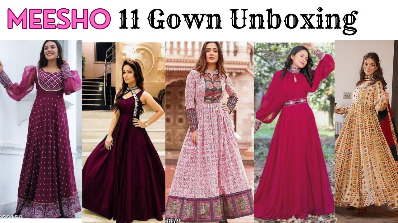 *Huge* Meesho Gown Collection 🙄Try On #meeshogown #meeshogownhaul - YouTube