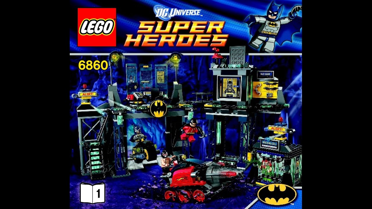 LEGO Batman Super Heroes The Batcave 6860 Instructions DIY Book 1 - YouTube