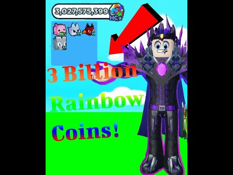 Pet Simulator X 3B HC Rainbow Coins opening - YouTube