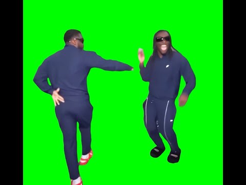 Kevin Hart and Kai Cenat Dancing meme - Green Screen