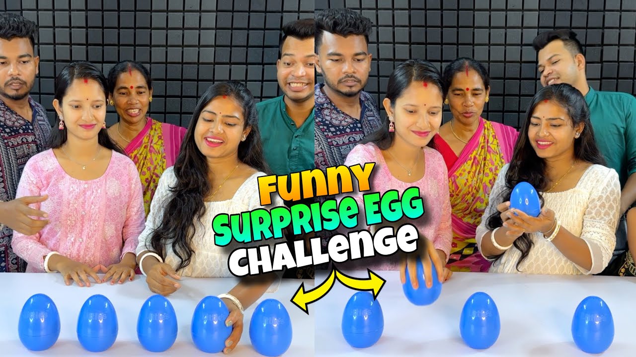 Surprise Egg Funny Challenge With Family - YouTube