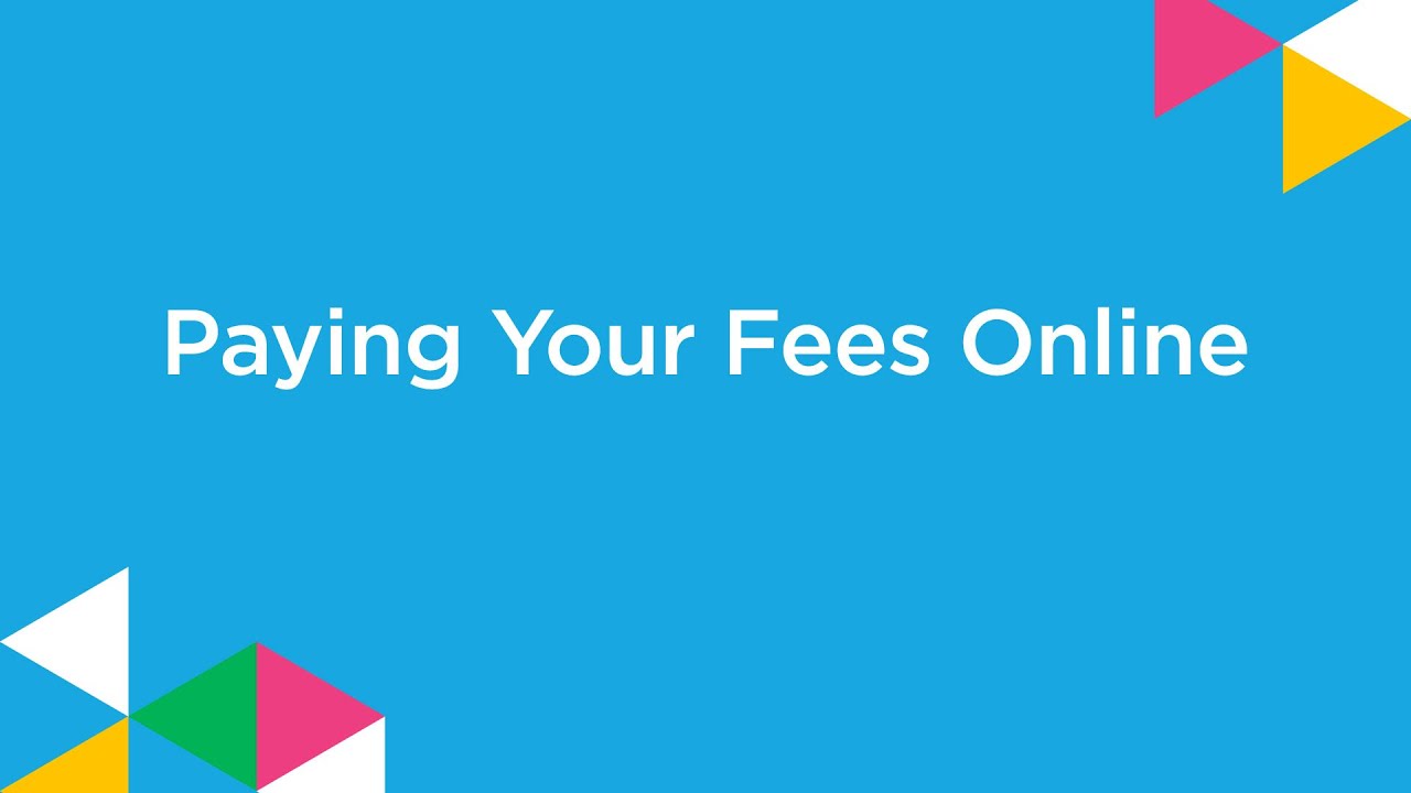Paying Your Fees Online - YouTube