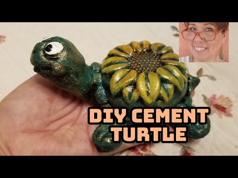 DIY Cement Turtle #cementart #turtles #diy - YouTube