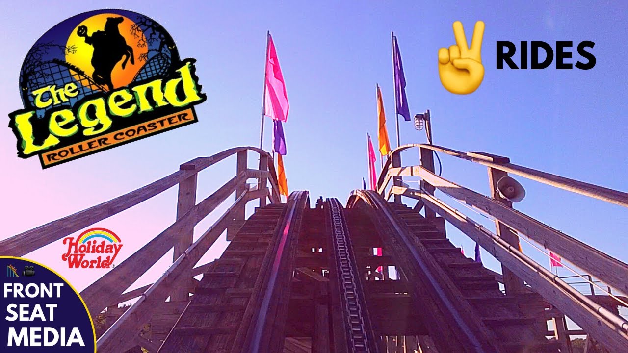 Two Rides on The Legend roller coaster at Holiday World - YouTube