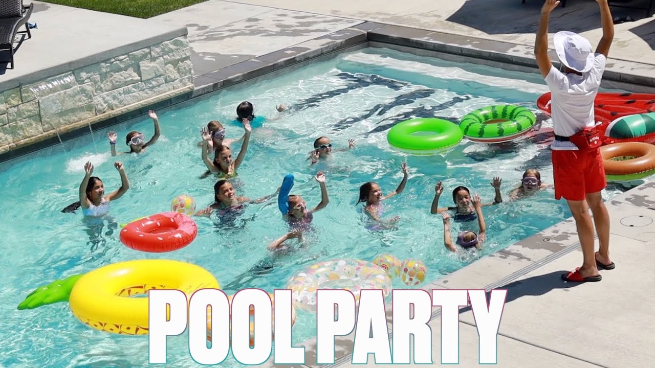 BIRTHDAY POOL PARTY SO WILD WE HAD TO HIRE A LIFEGUARD | 15 KIDS ...