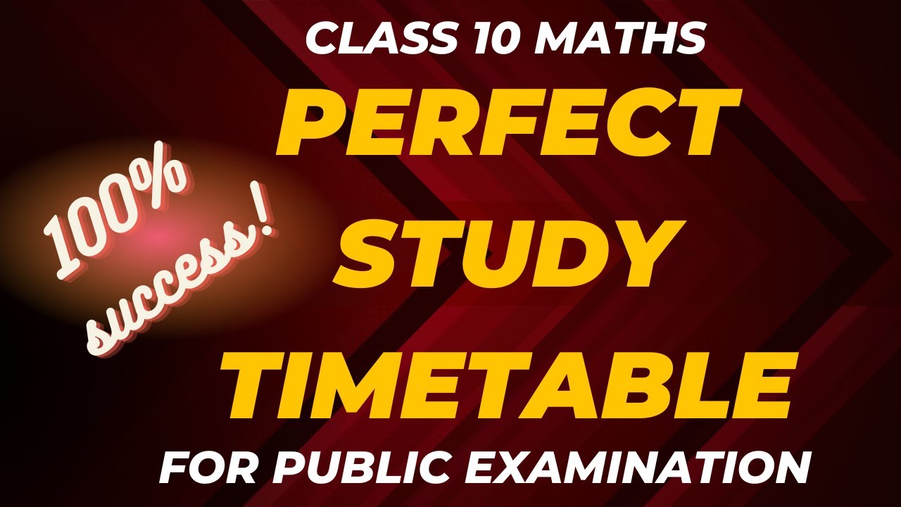 Centum Study Plan / Timetable for Class 10 Maths Public Examination ...