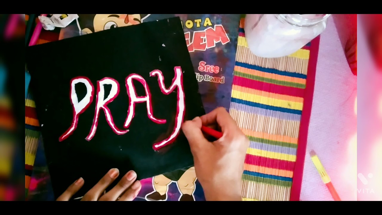 How to draw Neon Sign at home / Neon light - YouTube