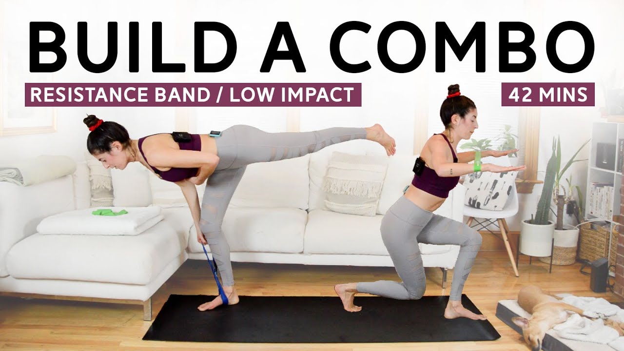Build a Combo Class (42 Mins) - Resistance Band, Low Impact - YouTube