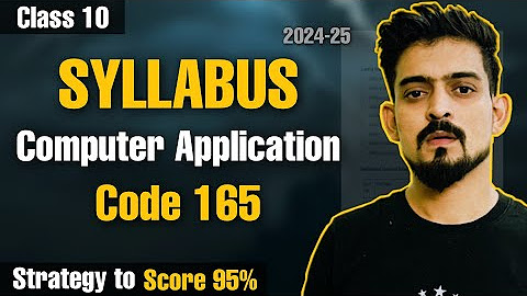 Class 10th Computer Application Code 165 Board Exam 2024-25 - YouTube