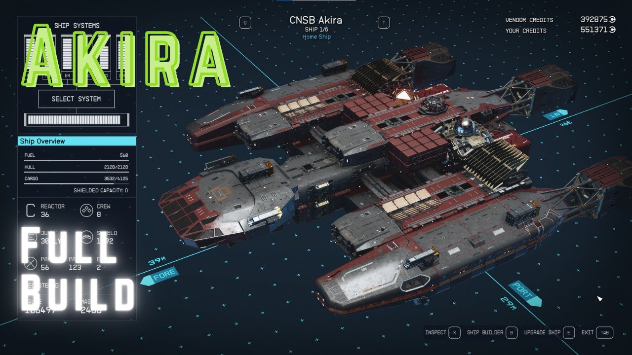 Starfield - Battleship Akira - Full Build and Tour - C Class/Lvl 25 ...