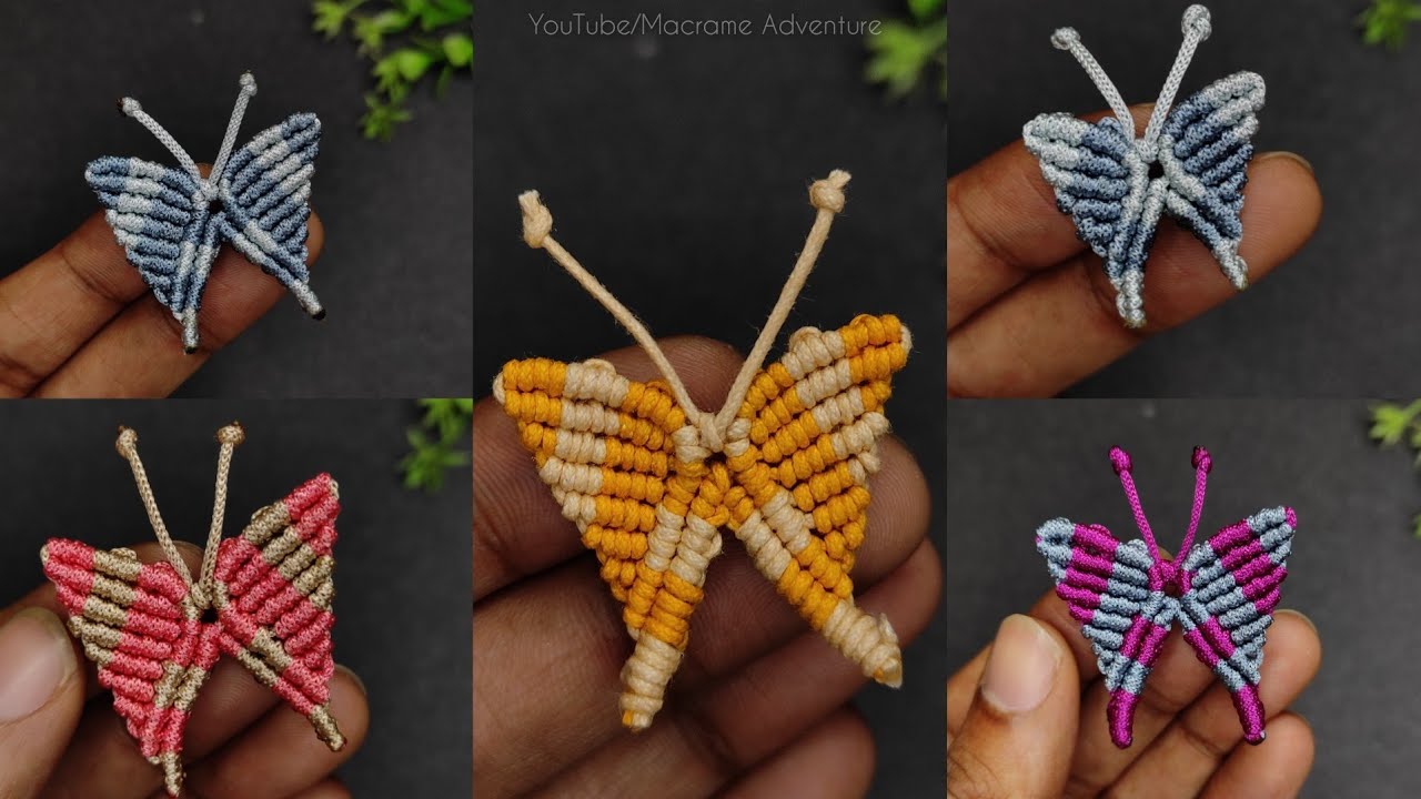DIY Handmade Macrame Butterfly 🦋 - YouTube