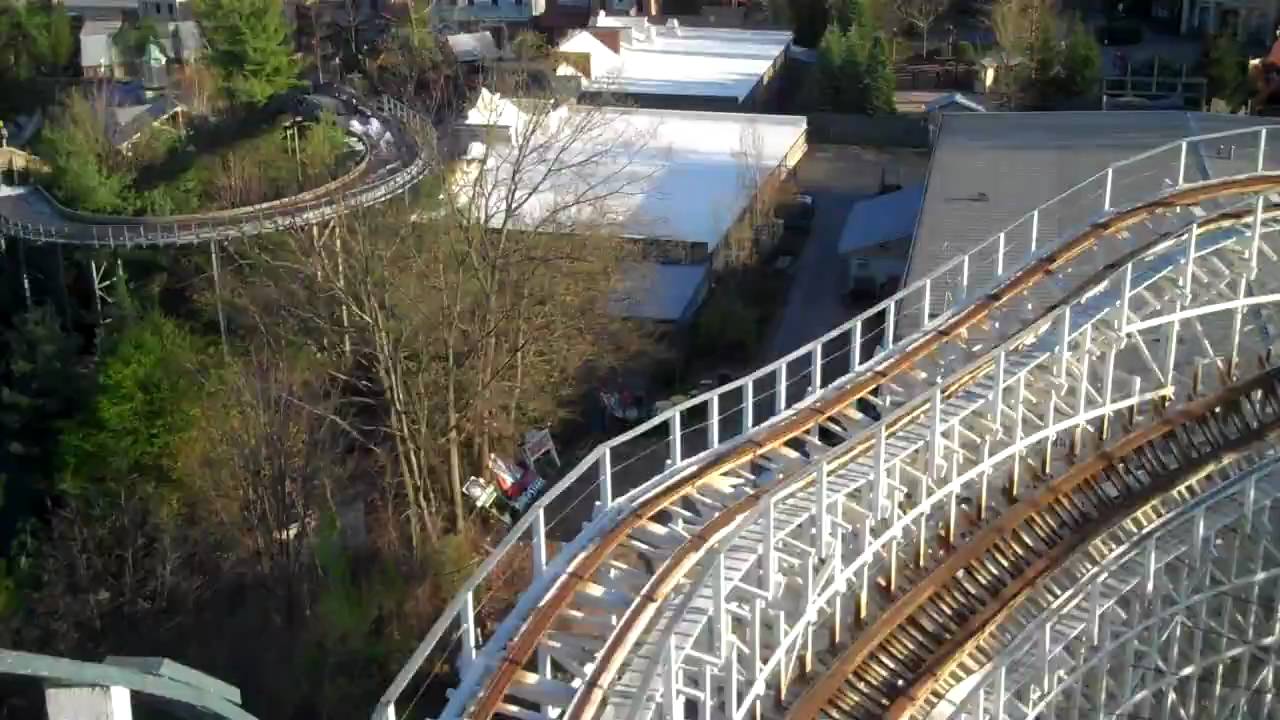 The Cyclone Six Flags New England - YouTube