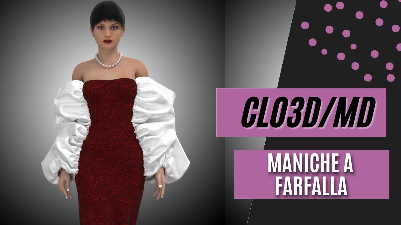 Clo 3d/ Marvelous designer (Ita) Maniche a farfalla. - YouTube