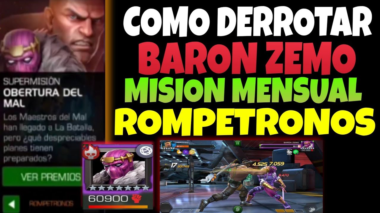 COMO DERROTAR a BARON ZEMO 💥 DIFICULTAD ( ROMPETRONOS ) DE 7 ESTRELLAS ...