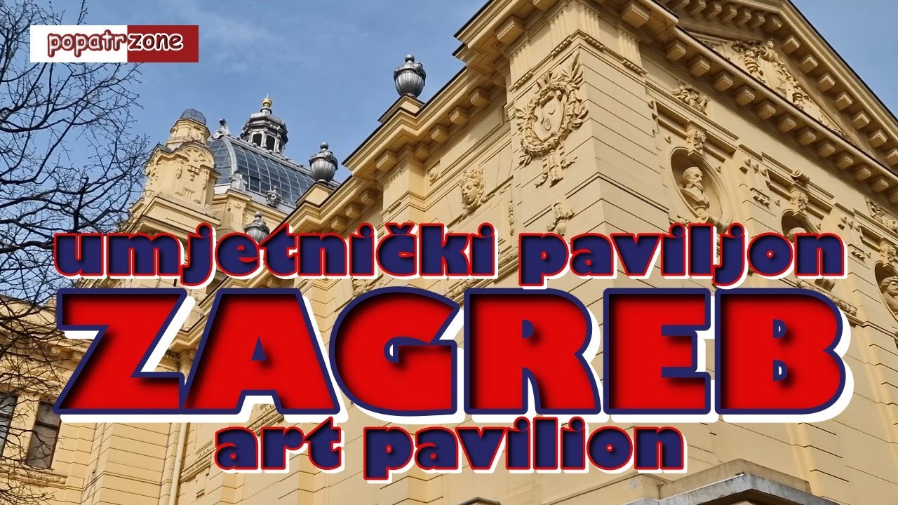 4K Streetwalk in Zagreb. Galeria sztuki. Umjetnički paviljon # ...