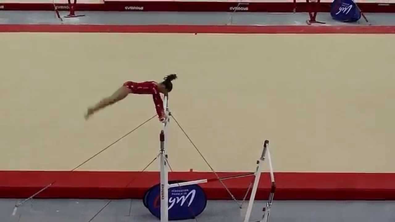 Lepin Alison poutre CG finale CF Rouen 2015 - YouTube