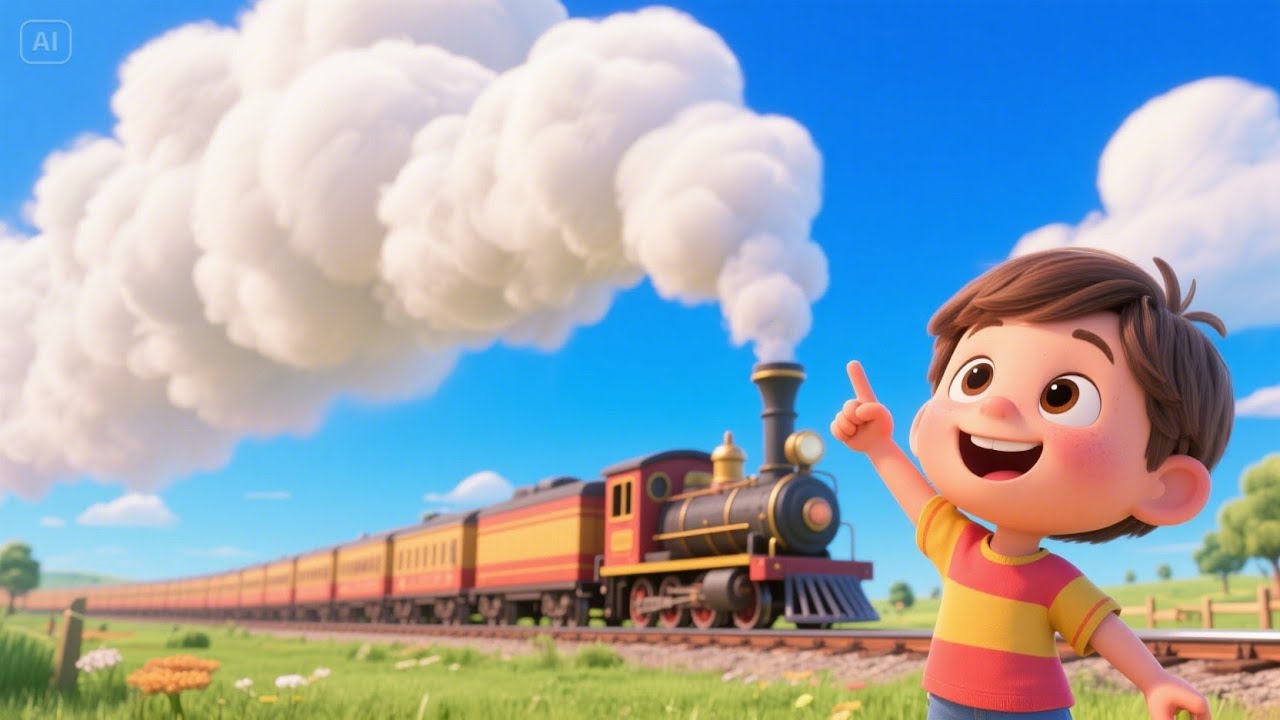 Steam Train Whistle Song | Choo-Choo Fun for Kids | Rhythmic Railway ...
