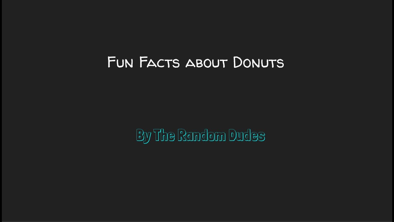 Fun Facts about Donuts - YouTube