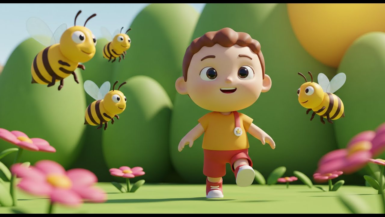 Count the Busy Bees in the Garden | Fun Counting Song for Toddlers and ...