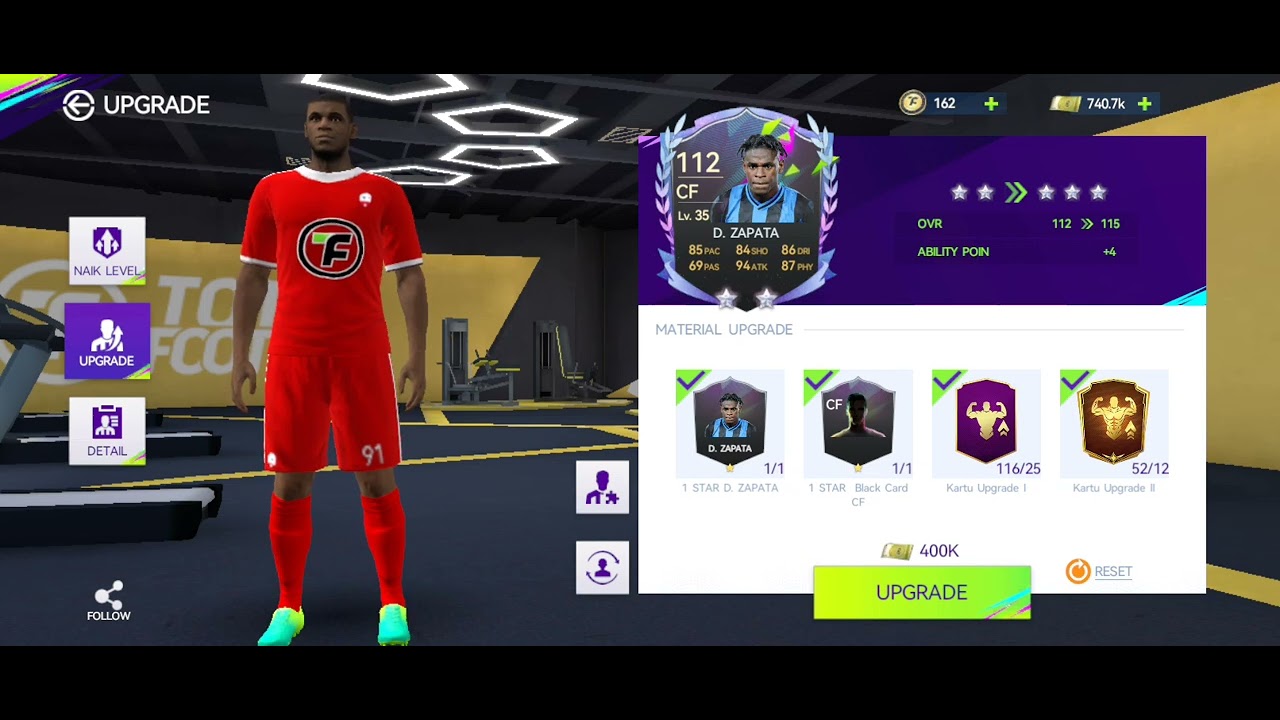 🤯 UPGRADE D.ZAPATA BINTANG 8 GAME TOTAL FOOTBALL INDONESIA ANDROID ...