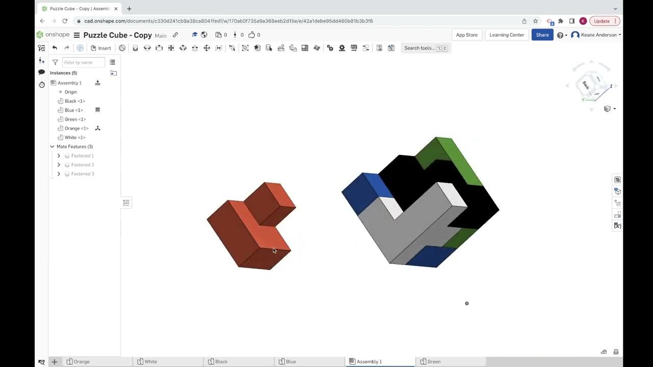 Assembly, Fastened Mate, and Exploded View in Onshape - YouTube