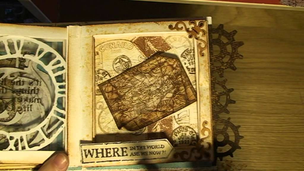 A TIM HOLTZ INSPIRED SEE THROUGH BOOK - BIGZ DIES, ARTEMIO STAMPS - YouTube