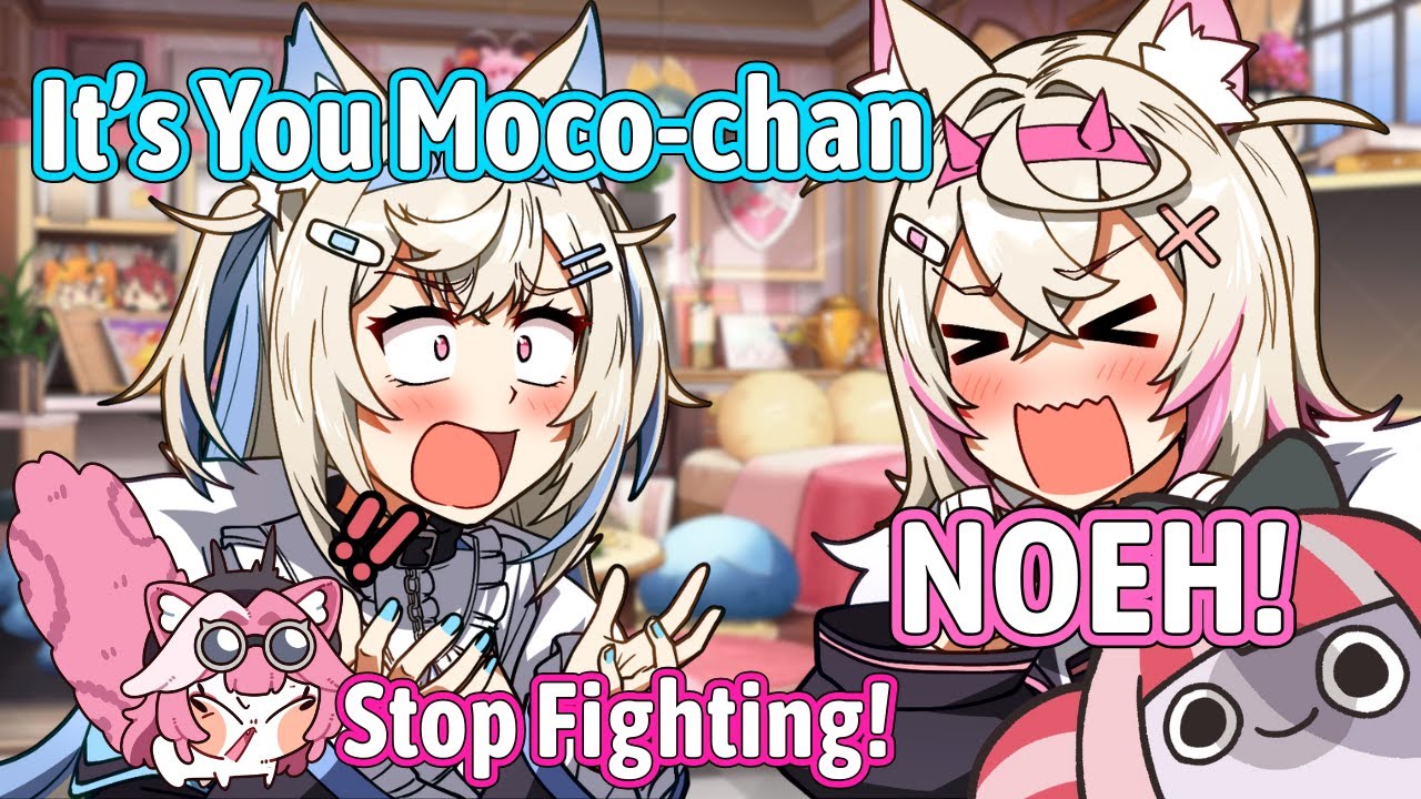 Fuwawa and Mococo Were Fighting Each Other It Was Too Hillarious ...