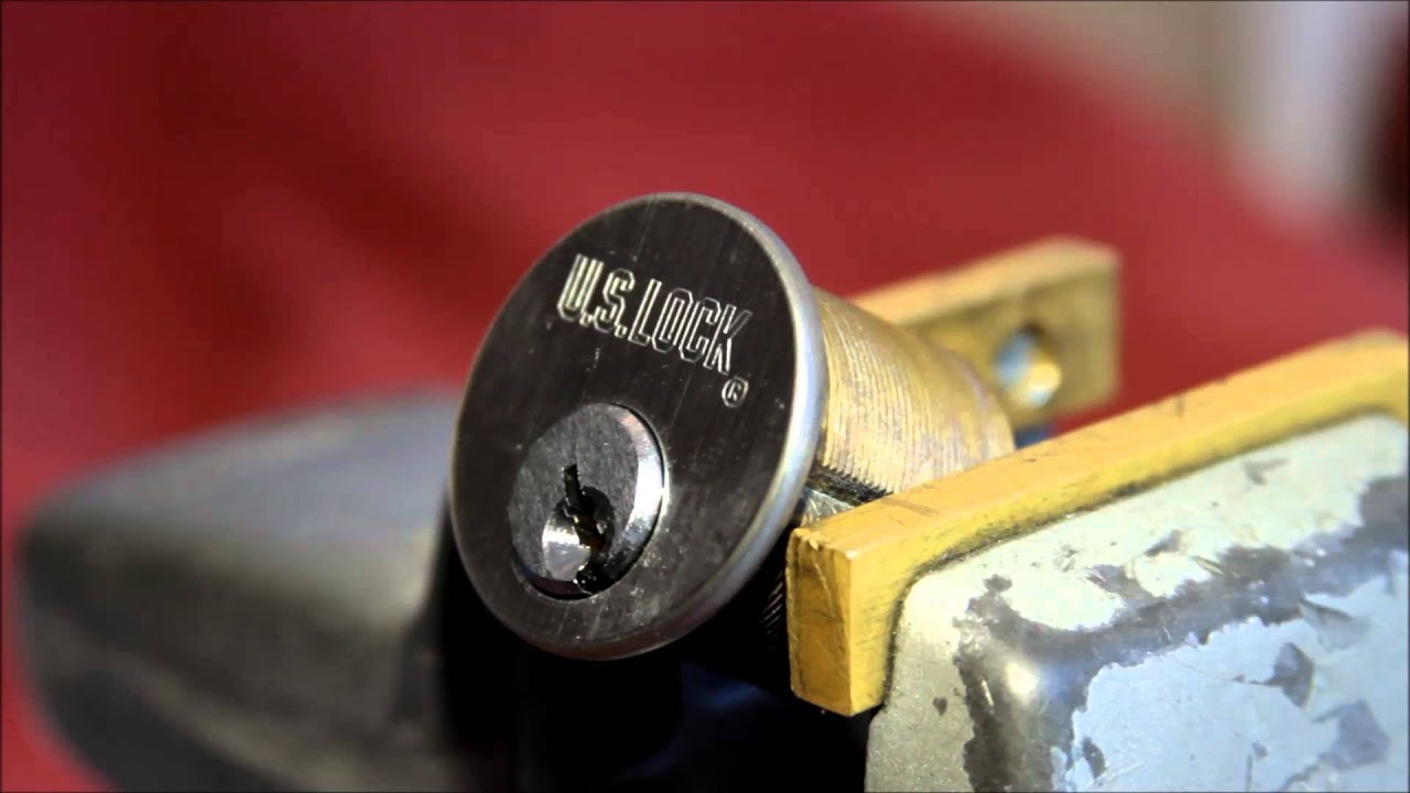 (237) US Lock "Restricted Keyway" Mortise Cylinder SPP and Gutted - YouTube