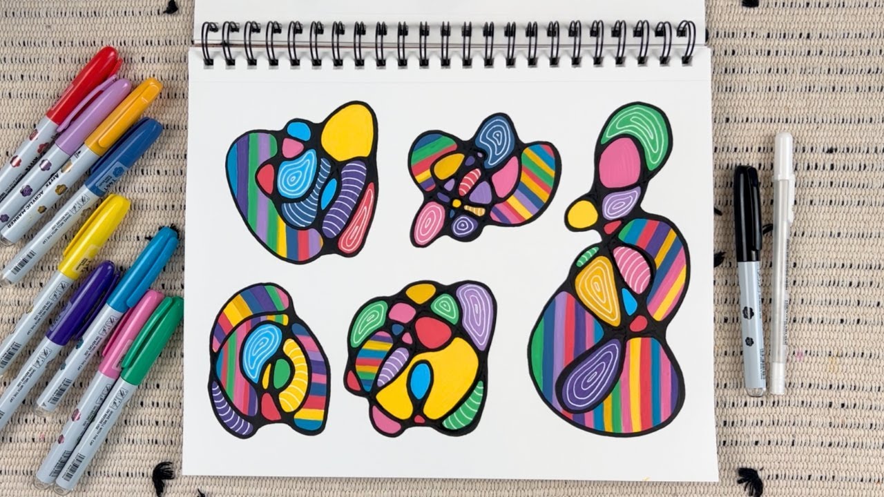 Fun & Easy Sketchbook Exercise to Relax | Mini Neurographic "Scribble ...