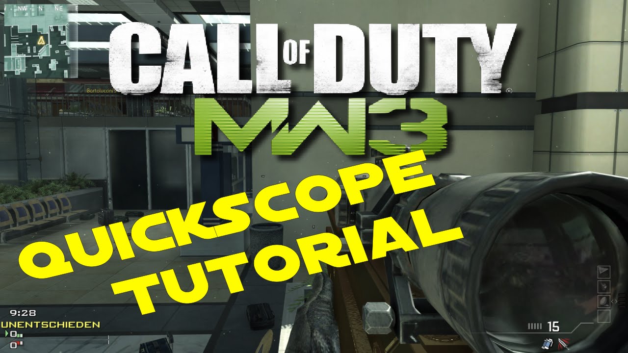 Call of Duty MW3 - Quick Scope Tutorial [GER] - YouTube