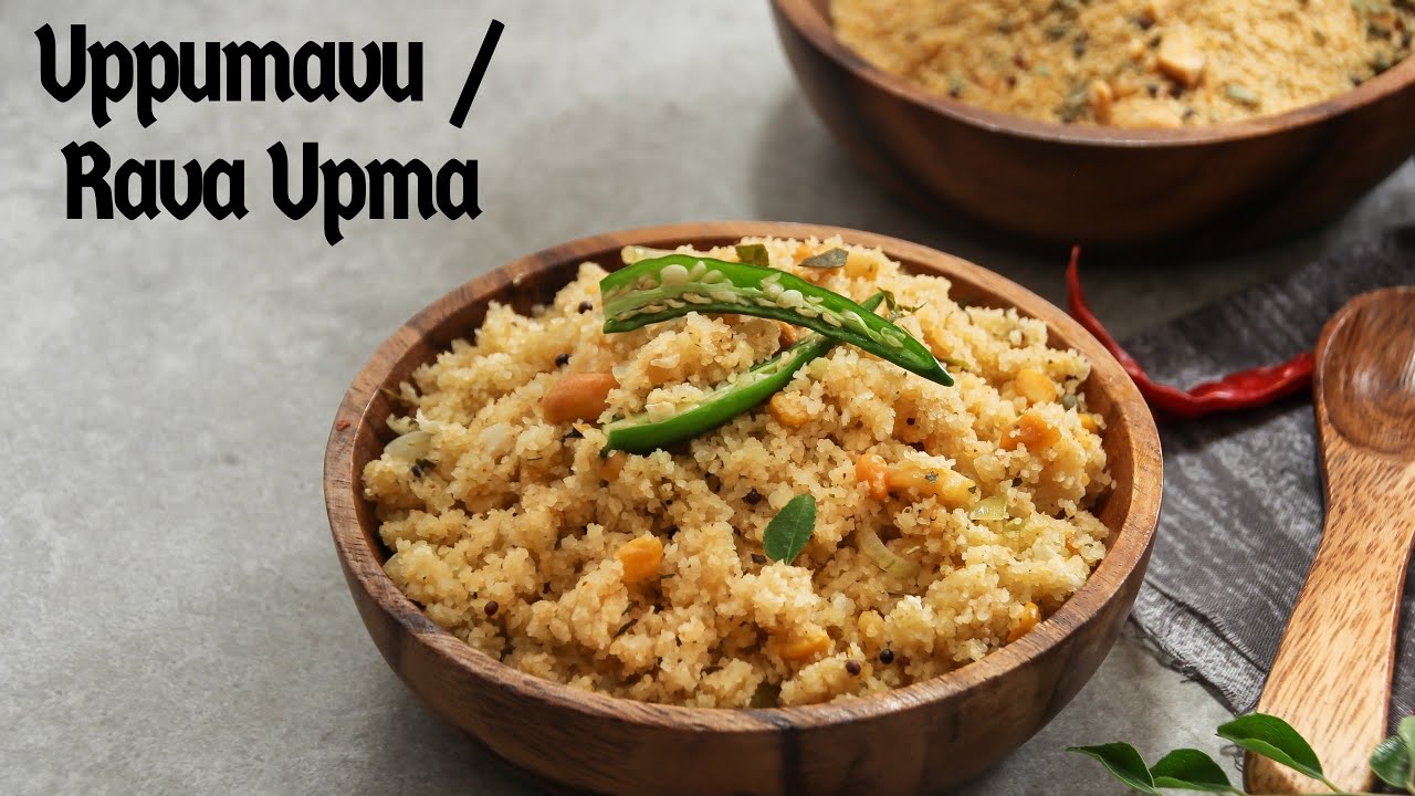 Kerala Style Rava Upma | Uppumavu | Soft and Fluffy Upma | Easy ...
