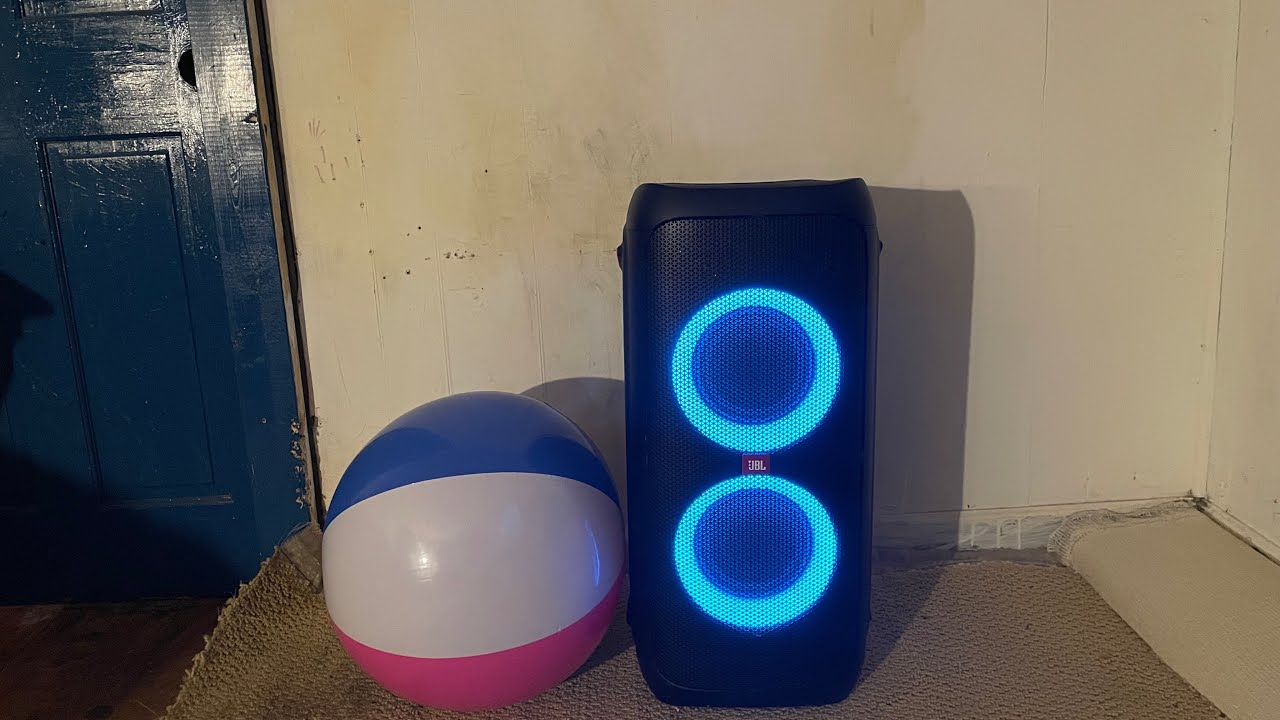 JBL party box 310 and beach ball - YouTube