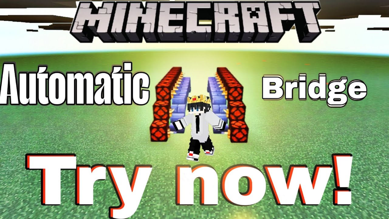 How to make Automatic Bridge in Minecraft | easiest Automatic Bridge ...