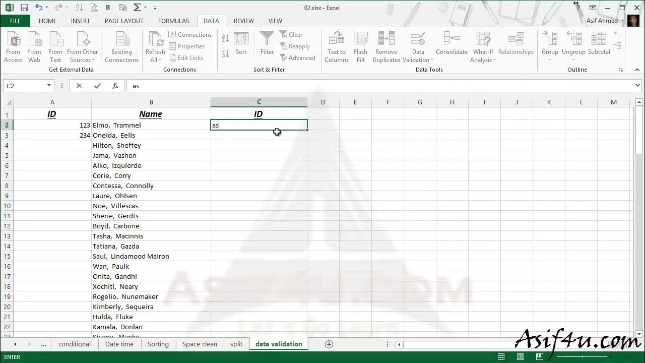 Excel Advanced Tips,Tricks and Shortcuts Bengali 50 Data validation in Excel - YouTube