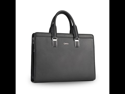 Cặp Da Thật Nam Công Sở Da Bò Saffiano CDX11 - Đen GENCE | 0946 864 111 | dodagence.com