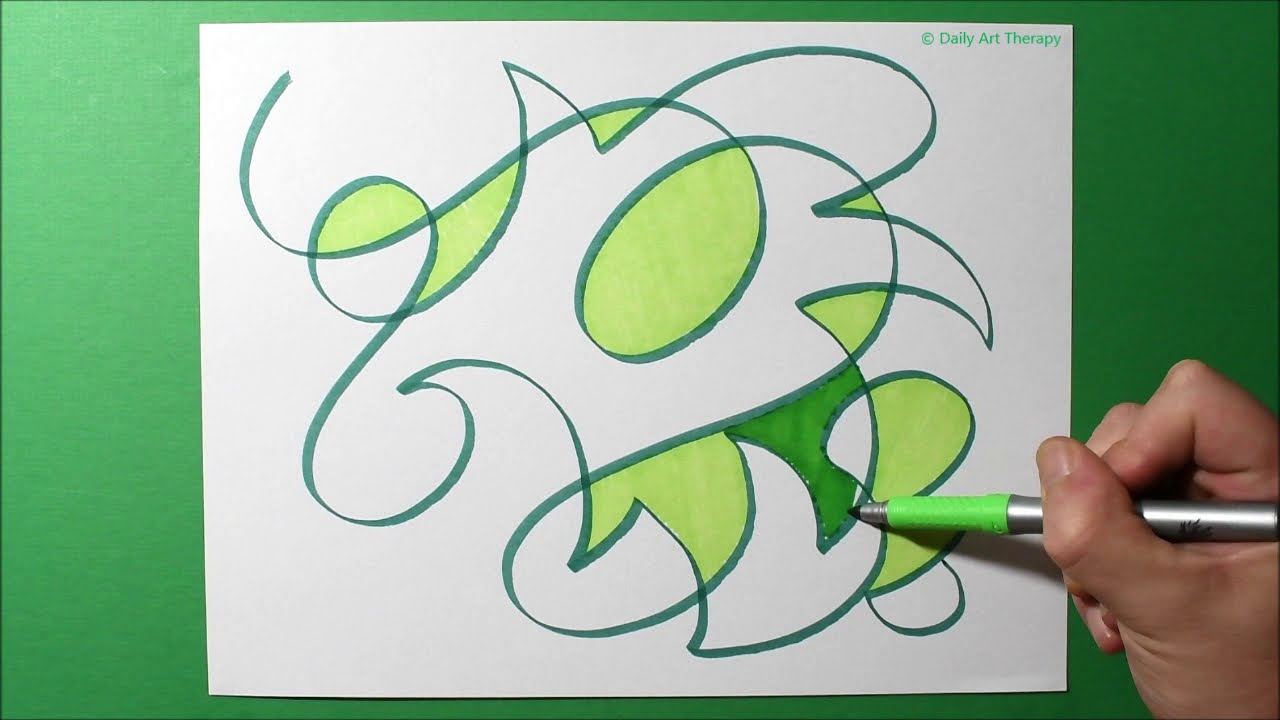 Abstract Pattern #2 / Relaxing Drawing Technique / Satisfying ...