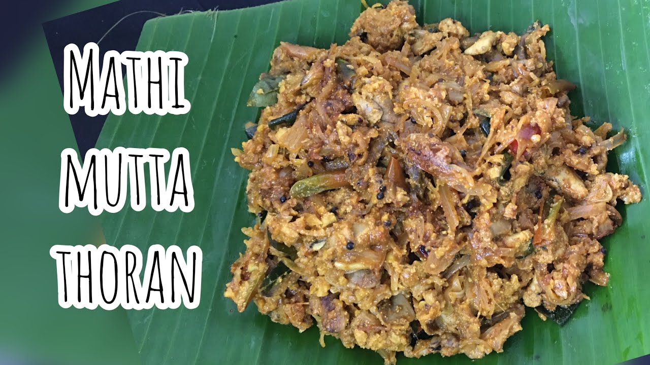 Mathi mutta thoran | sardine fish egg thoran - YouTube