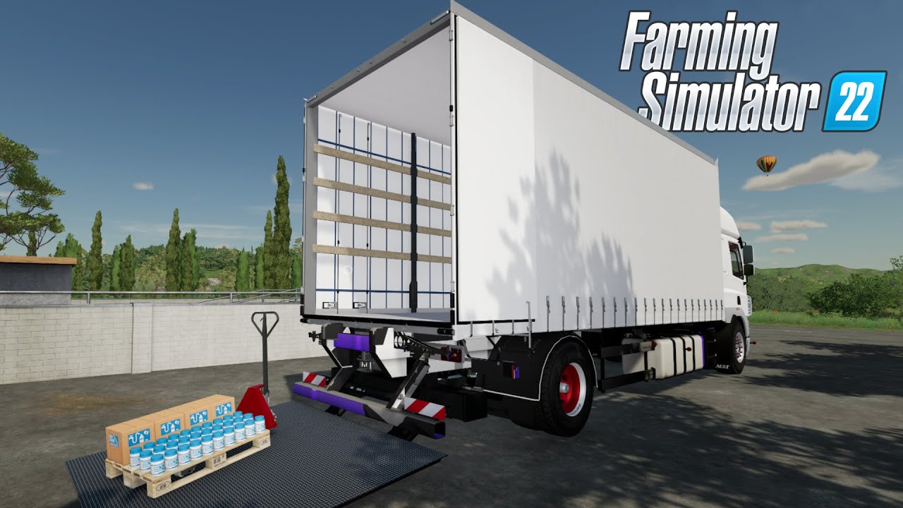 FS22 - TRANSPORTING pallets w/ DAF CF Box TAIL LIFT - Truck Mod for ...