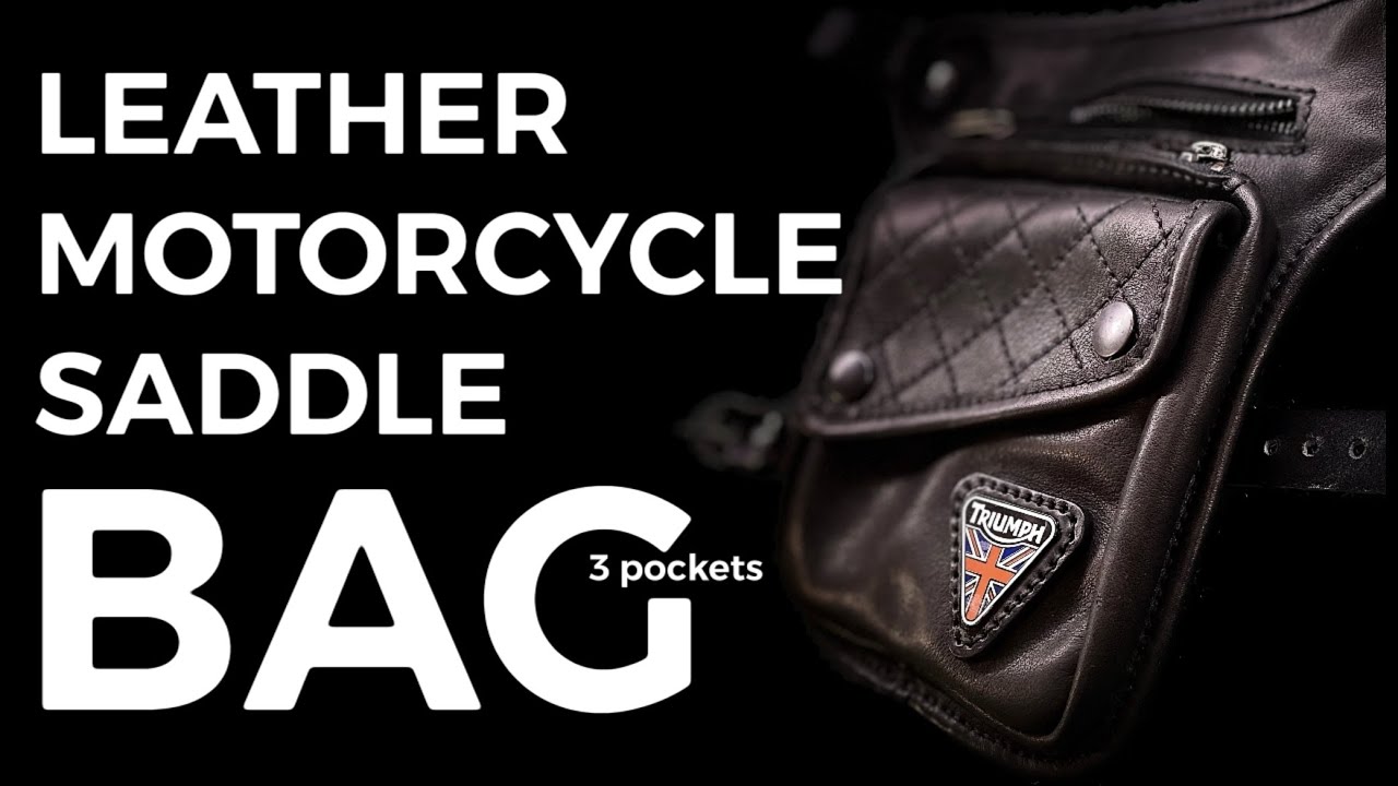 Leather MOTORCYCLE Side Bag with 3 pockets - Tutorial vidéo DIY - YouTube
