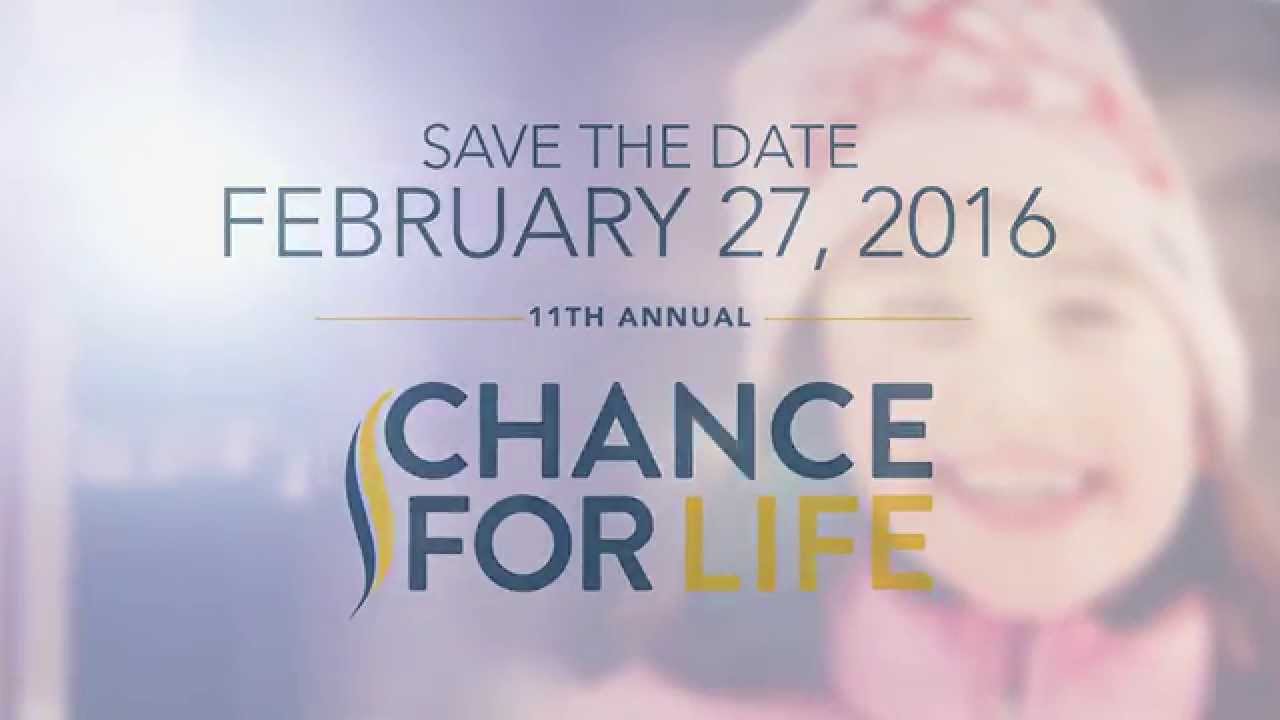 Chance For Life 2016 Save The Date - YouTube