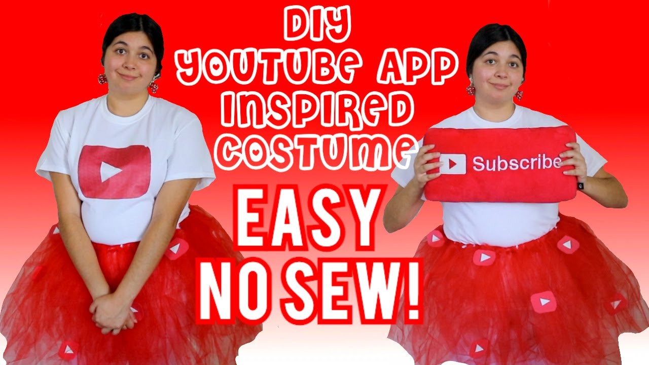 DIY YouTube App inspired costume (EASY NO SEW) | BiawesomeSCARES - YouTube
