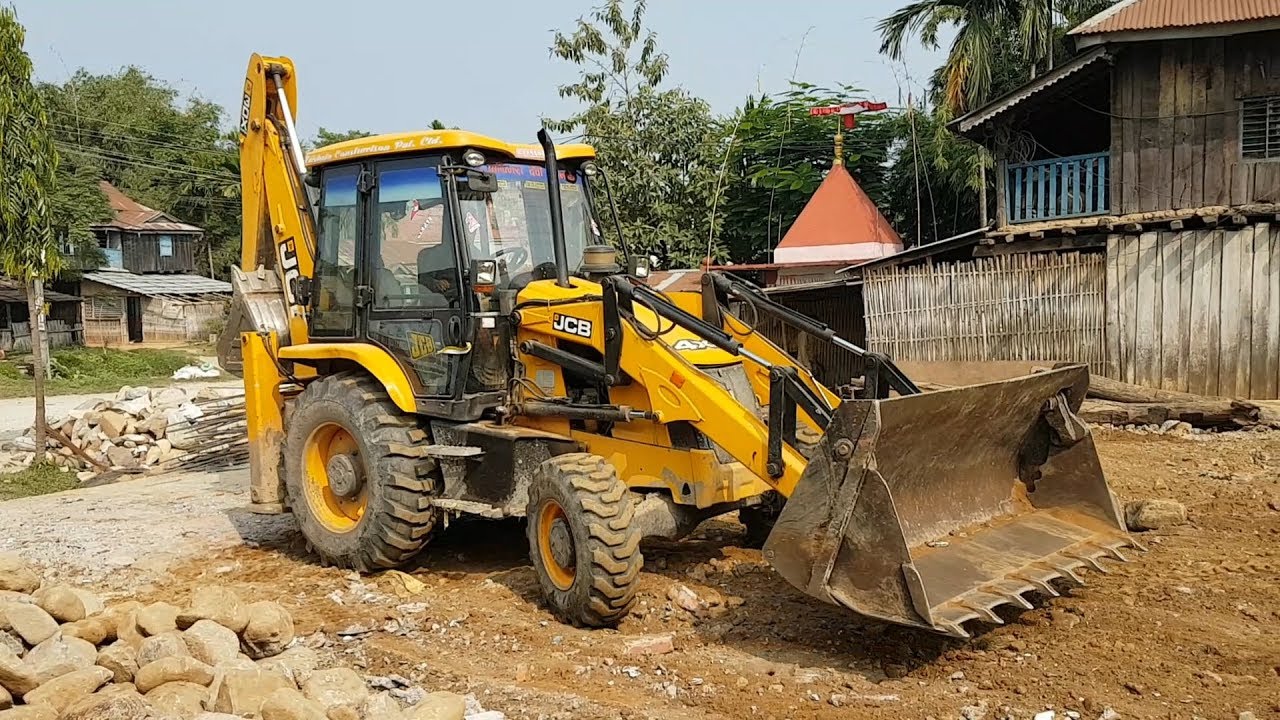 JCB 3DX BACKHOE LOADER - TLB - JCB Dozer Working For Home Construction ...