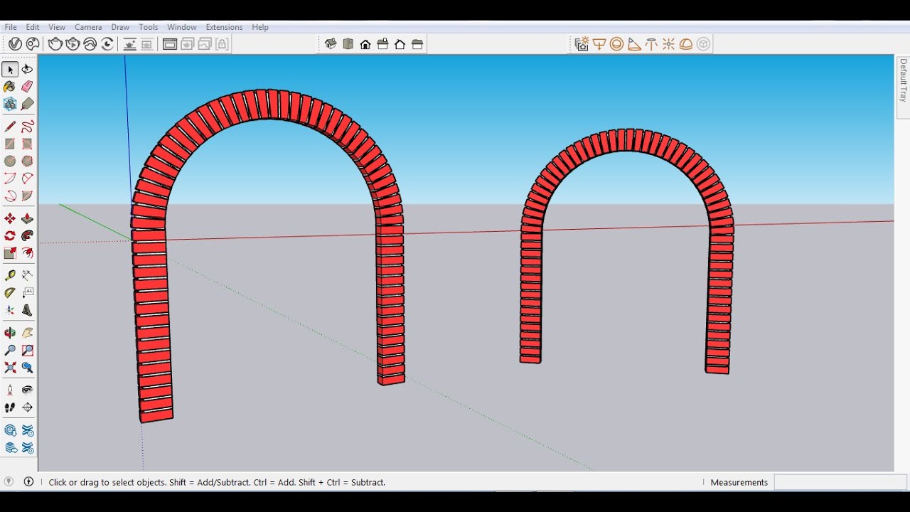 Brick Arch Doorway Design in SketchUp - YouTube