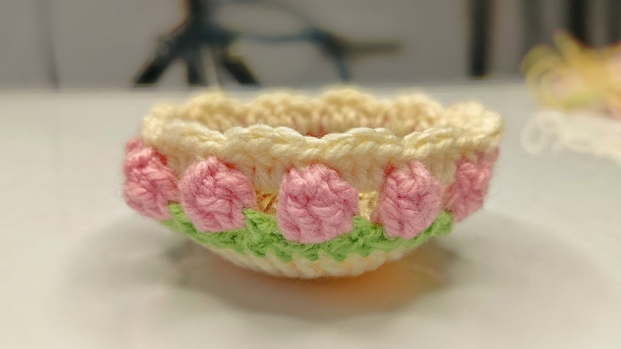 Crochet trinket dish tutorial/how to crochet a jewelry tray for ...