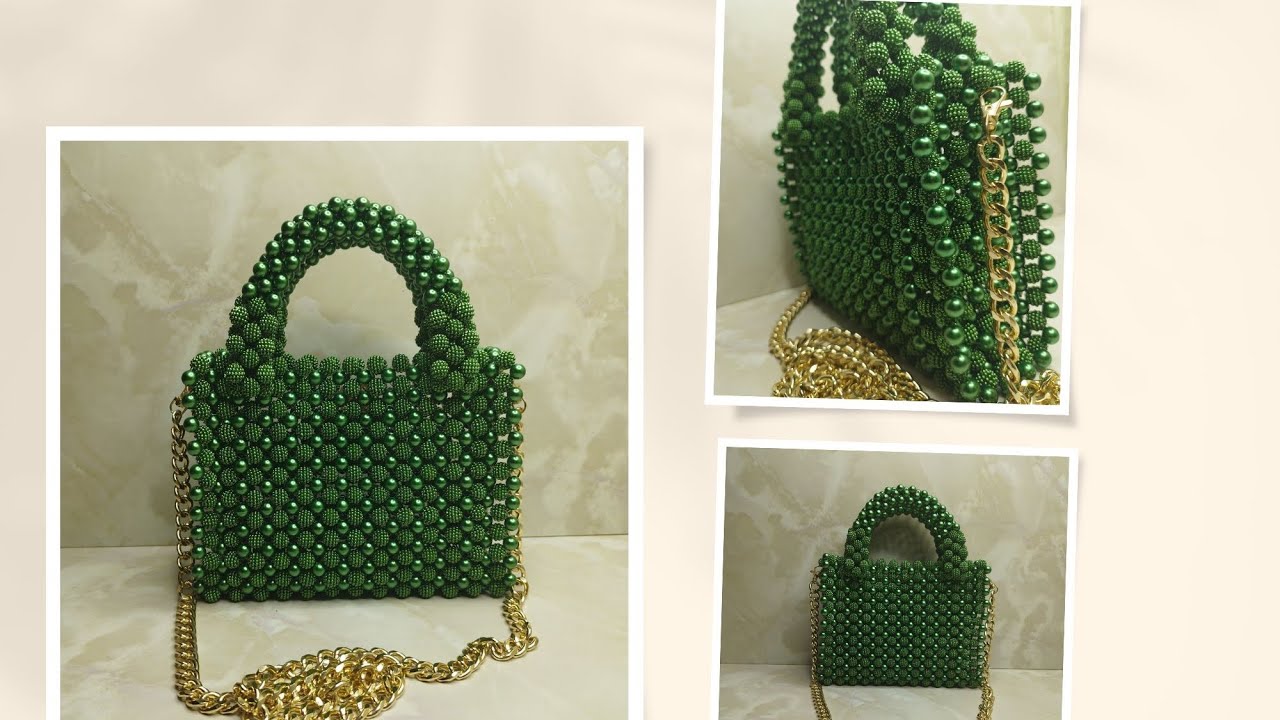 DIY HOMEMADE BEADED BAYBERRY BALL/HOW TO MAKE A PEARL BEADED BAG/TUTORIAL BEADED BAG #diy # ...