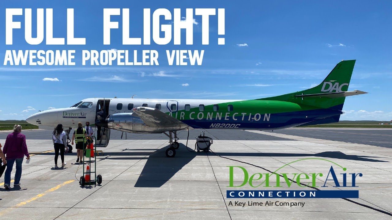 Denver Air Connection Fairchild Metroliner Wing View Full Flight - YouTube