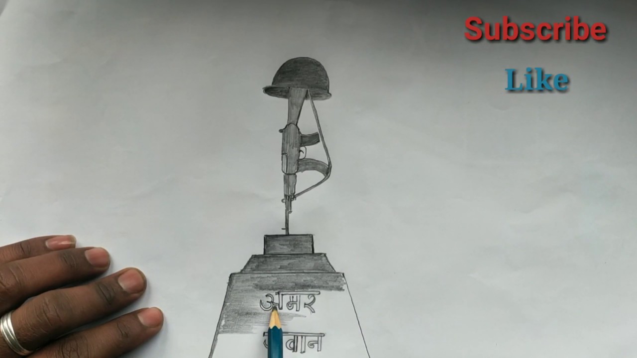 A grate tribute to CRPF jawan of pulwama attack drawing /salute sahid ...