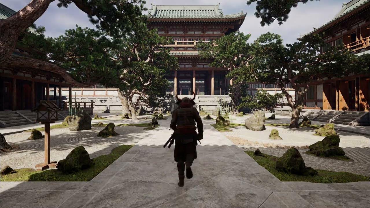 Unreal Engine 5 Level Design - Japanese Modular Temple - Third Person Walktrough - YouTube