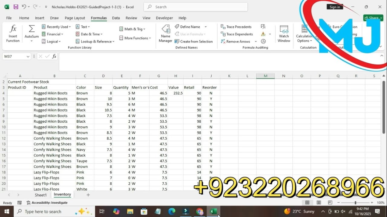 Excel 2024 In Practice Ch 1 Guided Project 1-3 | SIMnet Assignment ...