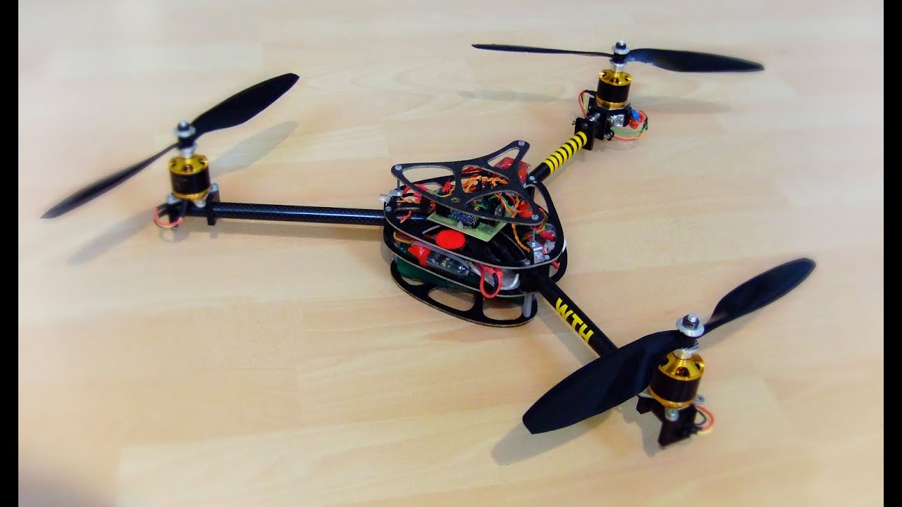 try copter + CC3D flight control - flight test - YouTube